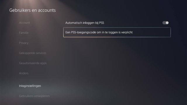 Een wachtwoordcode (pincode) instellen op de PlayStation 5