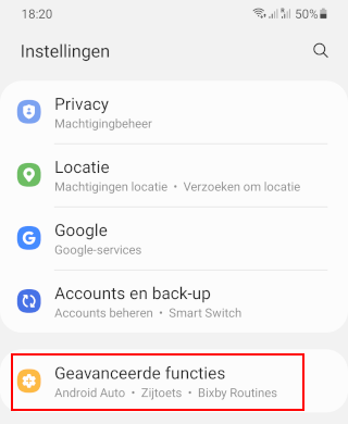 Formaat schermafbeeldingen veranderen op een Samsung-telefoon
