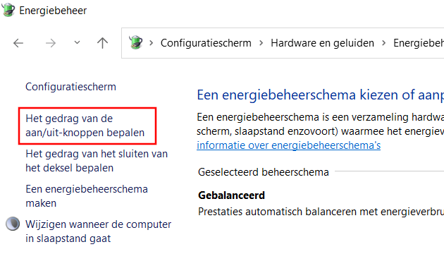 De aan/uit-knop van je PC uitschakelen in Windows 11