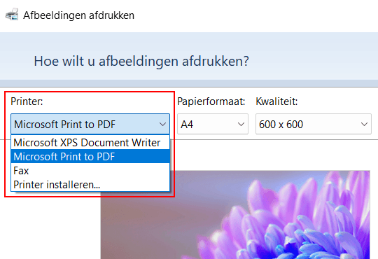 Afbeeldingen samenvoegen tot 1 PDF-bestand in Windows 10 & 11