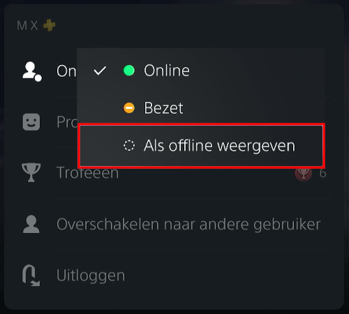 Online status verbergen op de PlayStation 5 (PS5)