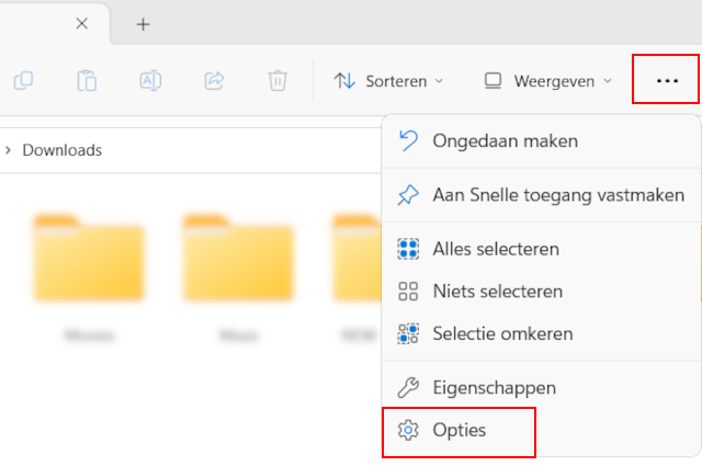 Groeperen op datum uitschakelen in Windows 11 Verkenner