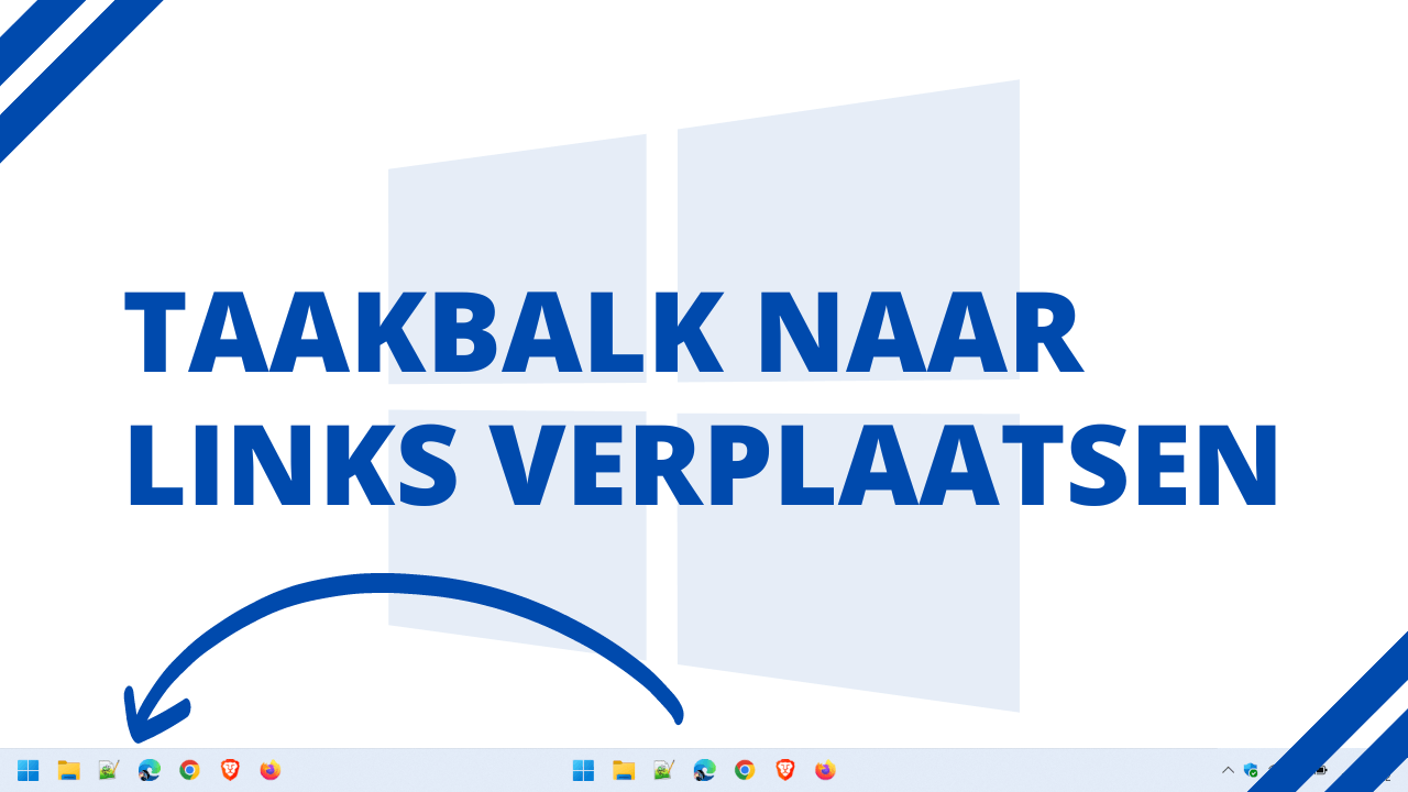Windows 11 taakbalk en startmenu knop naar links verplaatsen